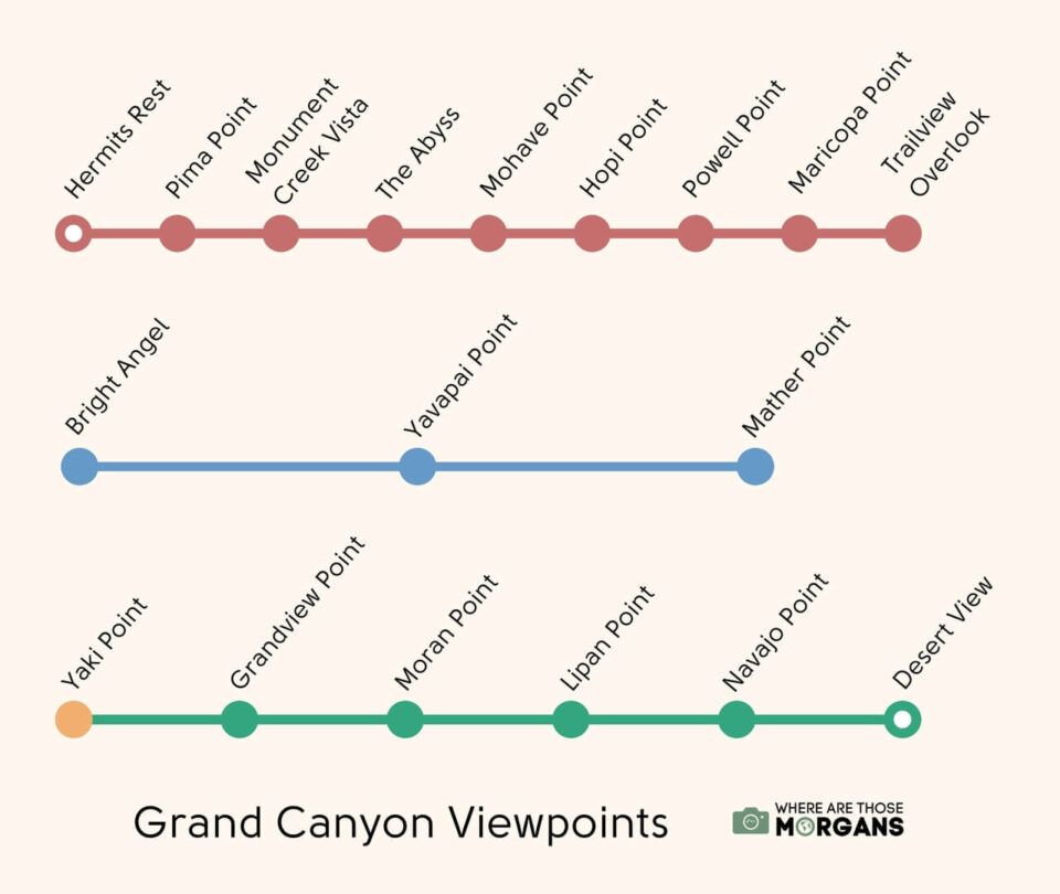 Best Grand Canyon Viewpoints: 20 Amazing South Rim Views