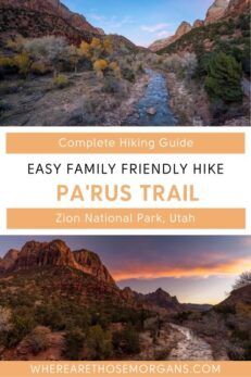 Pa'rus Trail Zion National Park: Easy + Flat Riverside Hike